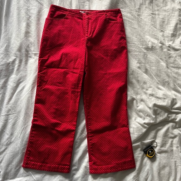 Tribal | Pants & Jumpsuits | Cute Tribal Stretch Capris Red With Yellow ...